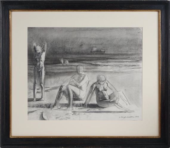 Douglas Balentine | BEACH SCENE WITH FIGURES (1994) | MutualArt