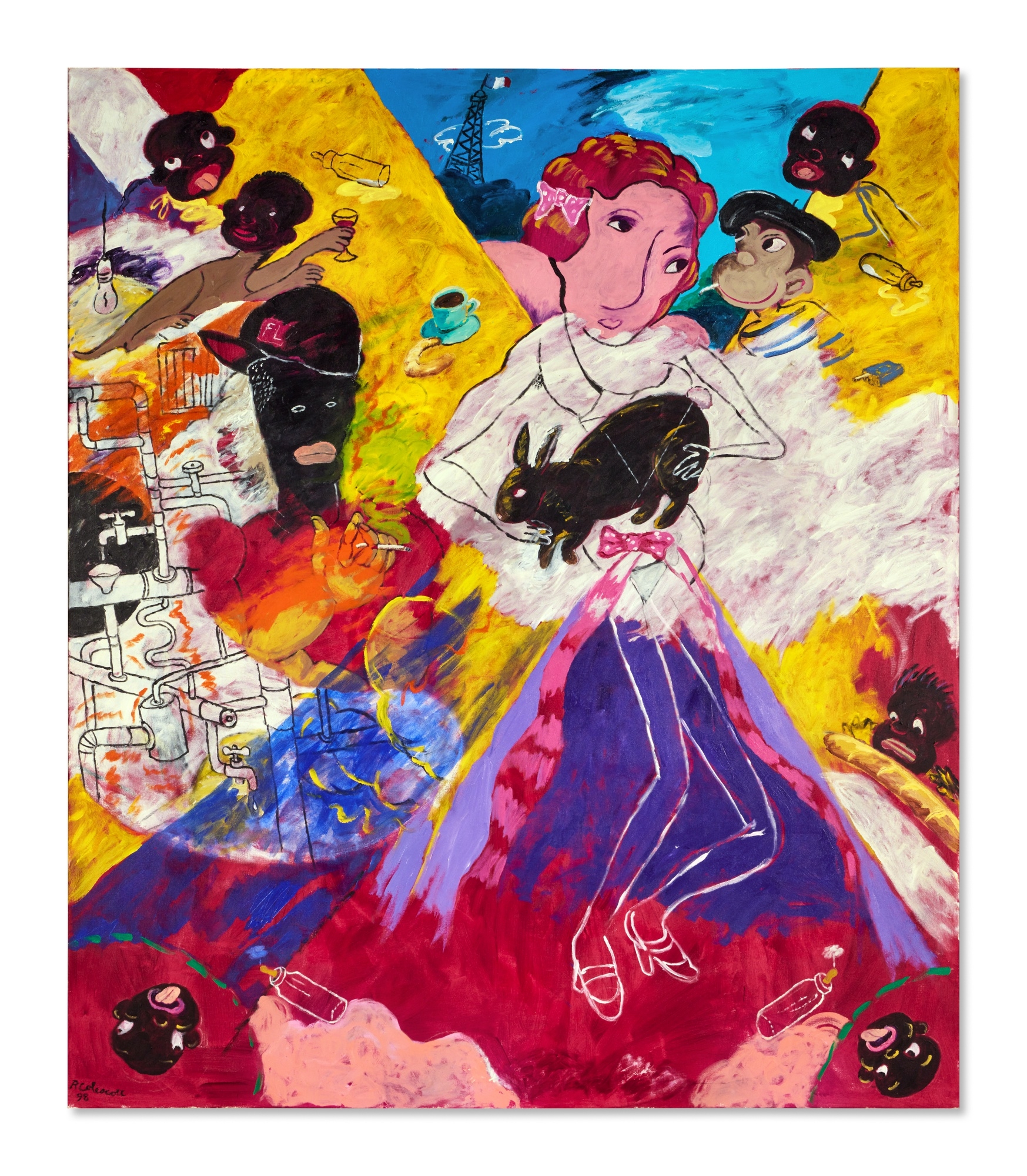 Robert Colescott | April in Paris (1998) | MutualArt
