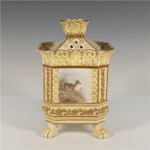 Henry Mitchell | Doulton Burslem Henry Mitchell Potpourri Gilded Deer ...