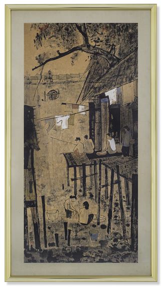 Cheong Soo Pieng | Fishing Village (1959) | MutualArt