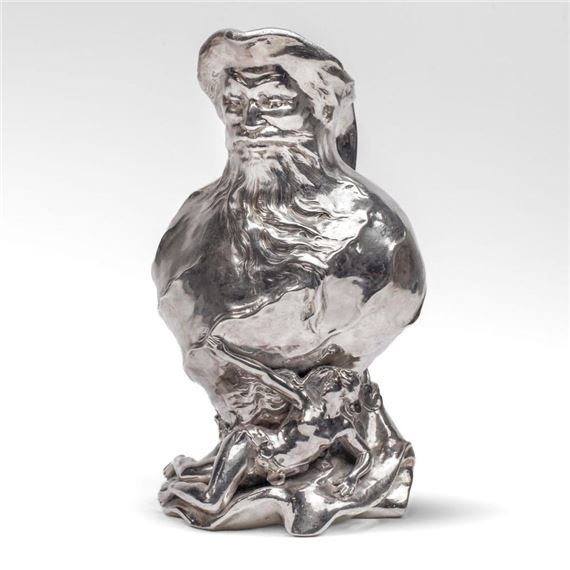 Ernest Justin Ferrand | SILVERED FIGURAL JUG AFTER ERNEST JUSTIN ...