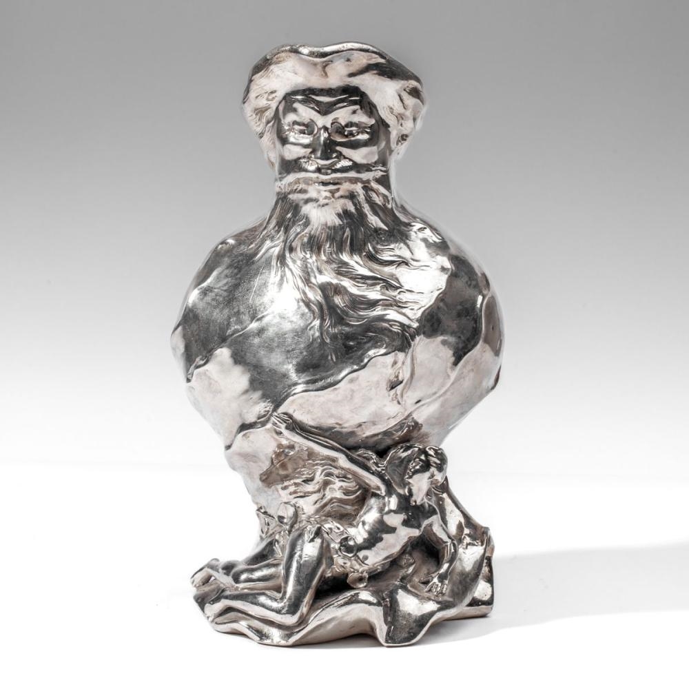 Ernest Justin Ferrand | SILVERED FIGURAL JUG AFTER ERNEST JUSTIN ...