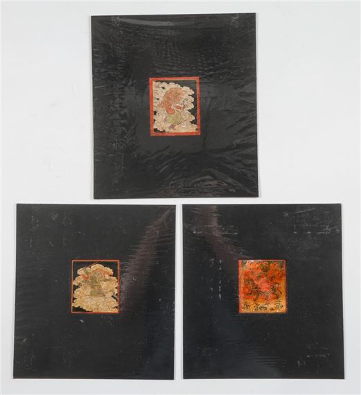Tibetan School, 19th Century | 3 Buddhist Tsakli Initiation Cards ...