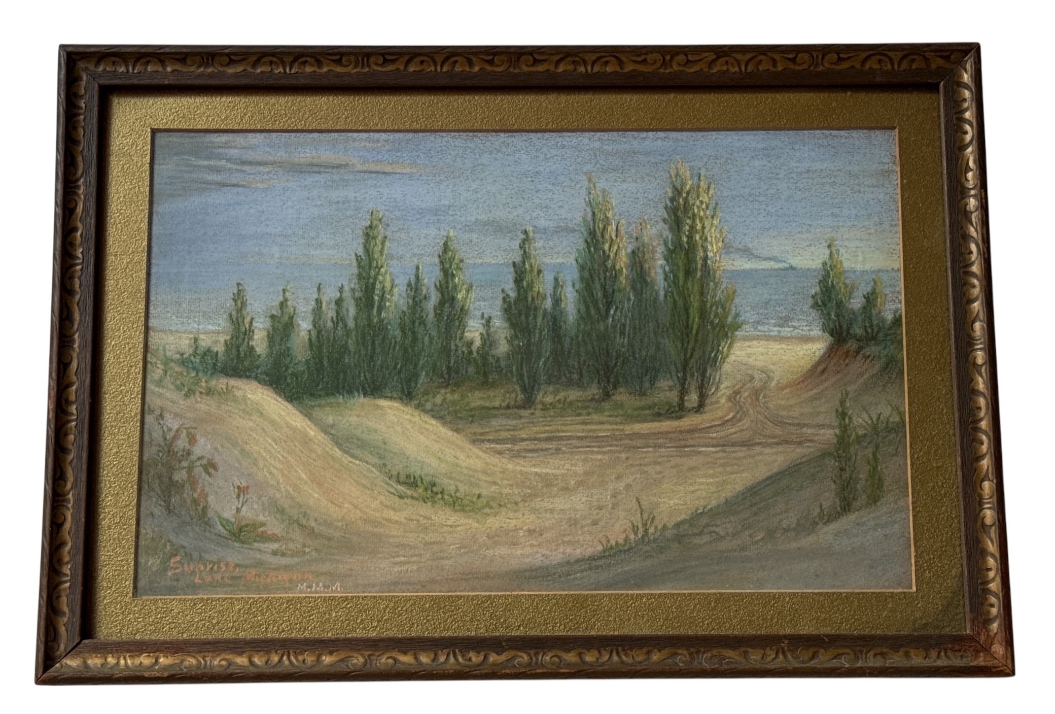 Marion M. Mudge | Indiana Dunes Lake Michigan Landscape signed MMM ...