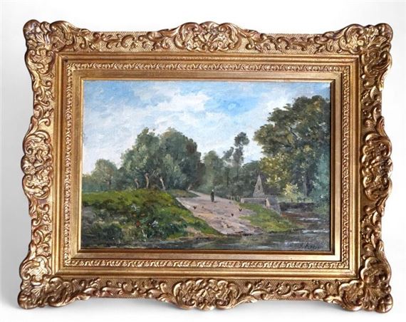 Jules Charles Rozier | Promeneuse en campagne | MutualArt