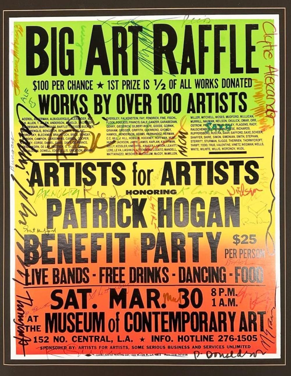 Patrick Hogan | Vintage Colby Printing Fundraiser Poster Artist Signed ...