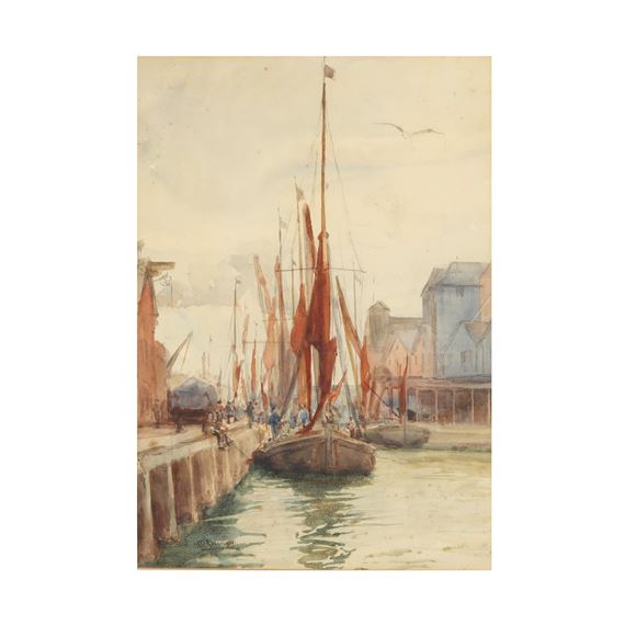 Charles Dorman Robinson | Wharf Scene | MutualArt