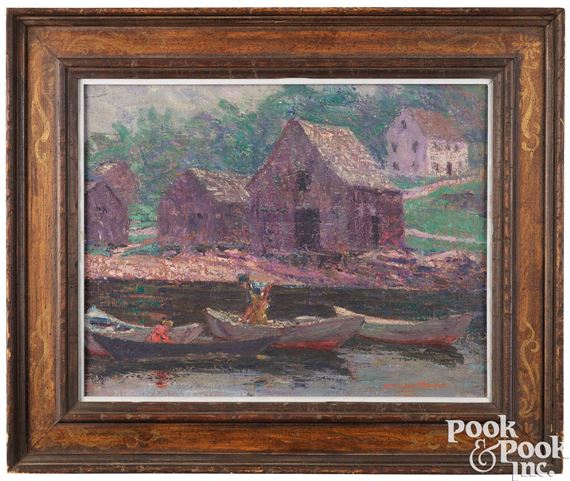 Morris Hall Pancoast | Morris Hall Pancoast harbor scene | MutualArt