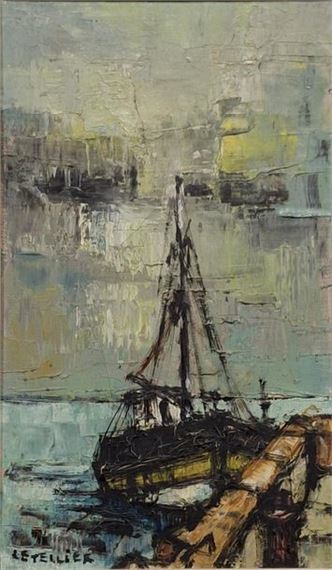 Pierre Letellier | Bateau à quai | MutualArt