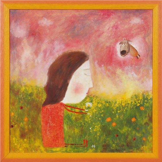 Kristína Zathurecká | Dívka na louce | MutualArt