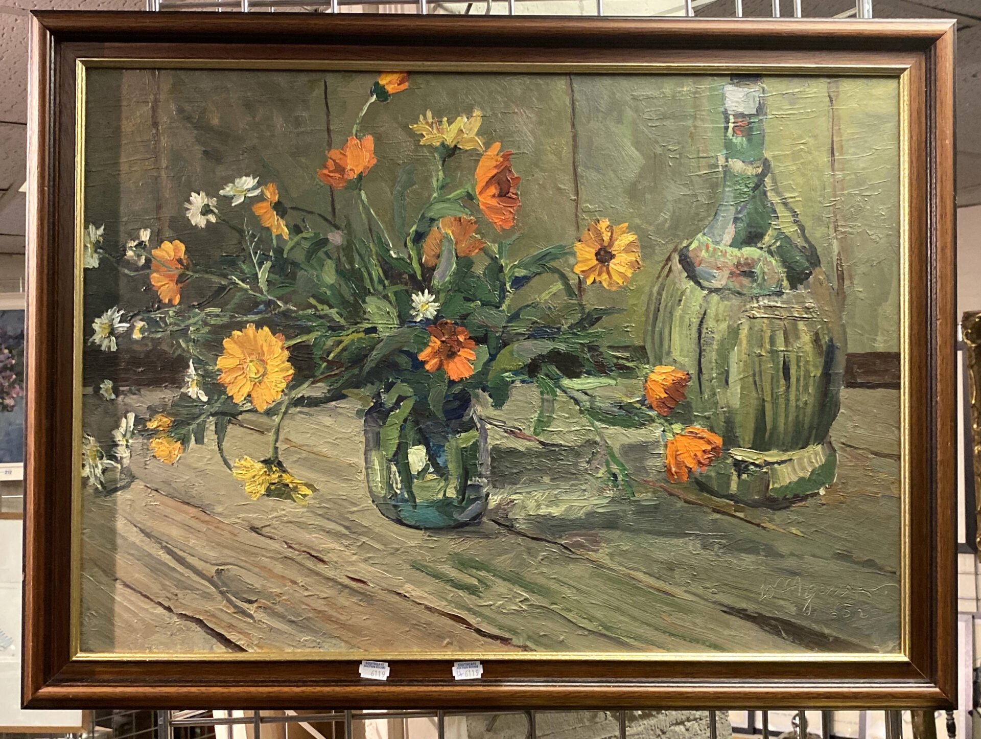 Yuri Timofeevich Zhdanov | STILL LIFE WITH POT MARIGOLD (1965) | MutualArt