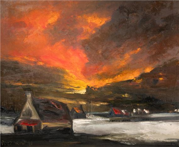 Paul Permeke | winter landscape (1978) | MutualArt