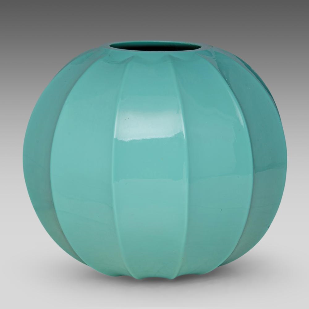 Bruno Mauder | A turquoise opaline vase by Bruno Mauder for Hoffmann ...