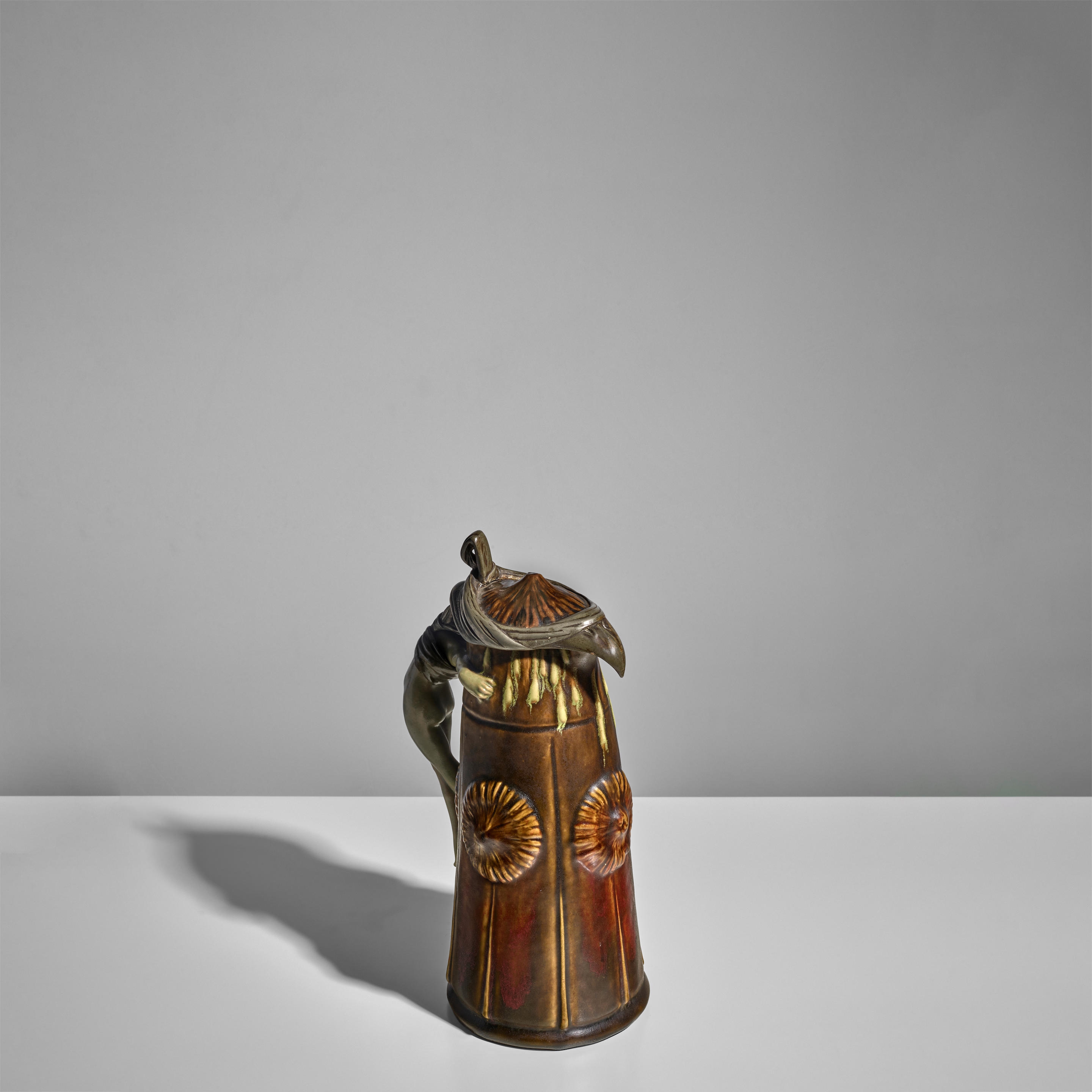 Géo Wagner | Dandelion' Pitcher circa 1895 glazed stoneware, pewter ...