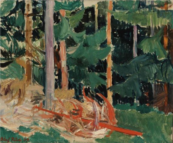 Olaf Rude | Pine forest (1934) | MutualArt
