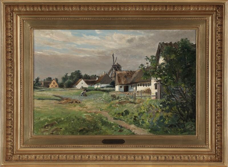 Olaf Viggo Peter Langer | View from GundsÃ¸magle with a group of farms ...