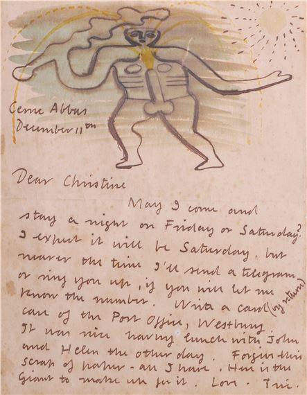 Eric Ravilious | A letter from Eric Ravilious to Christine Nash, with ...