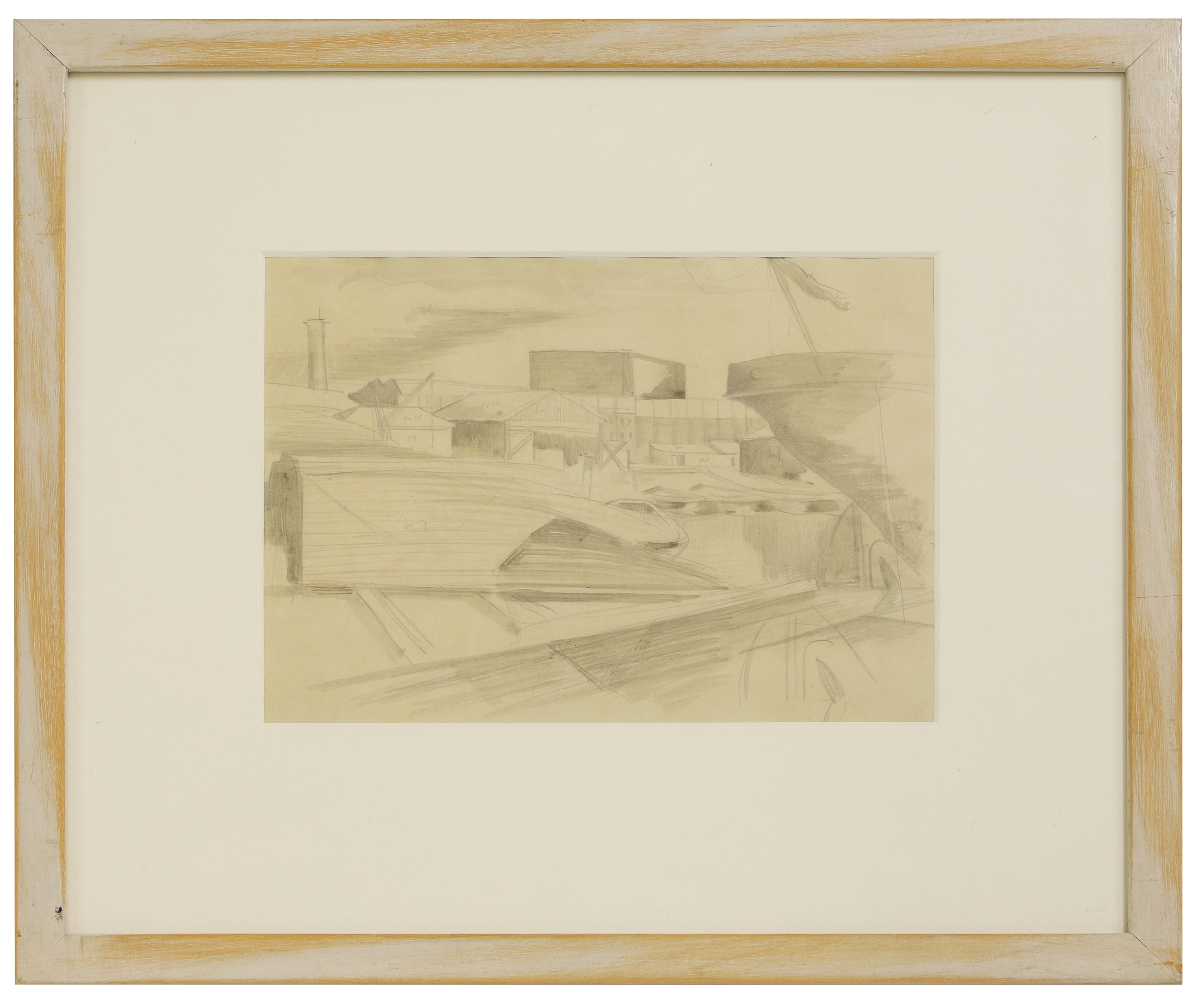 John Northcote Nash | Boats, possibly Ipswich Docks (Circa 1945 ...