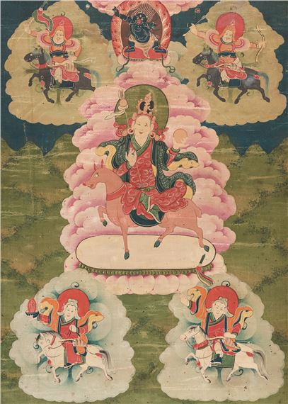 Tibetan School, 19th Century | A BON THANGKA OF THE FIVE FOREMOST ...