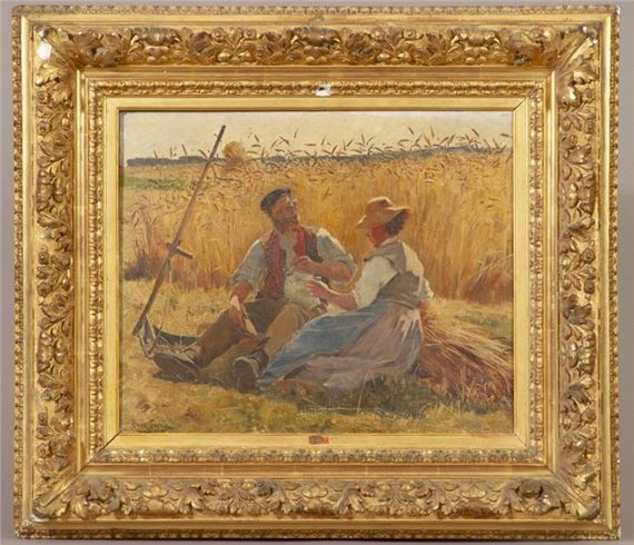 Albert Auguste Fourié | Harvest Meal (1887) | Artwork performance at ...