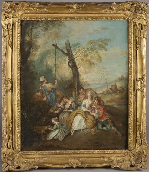 Jean-Antoine Watteau | The swing (18th Century) | MutualArt