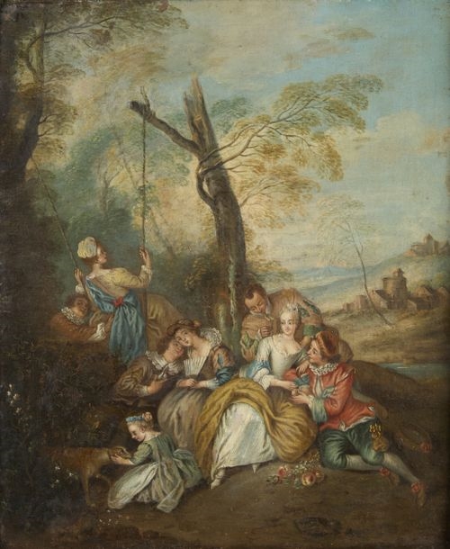 Jean-Antoine Watteau | The swing (18th Century) | MutualArt