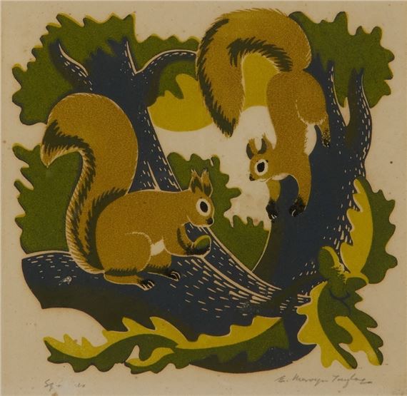 E. Mervyn Taylor | Squirrels (1951) | MutualArt