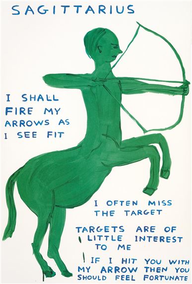Shrigley David | Signs of the Zodiac: Sagittarius | Artwork performance ...