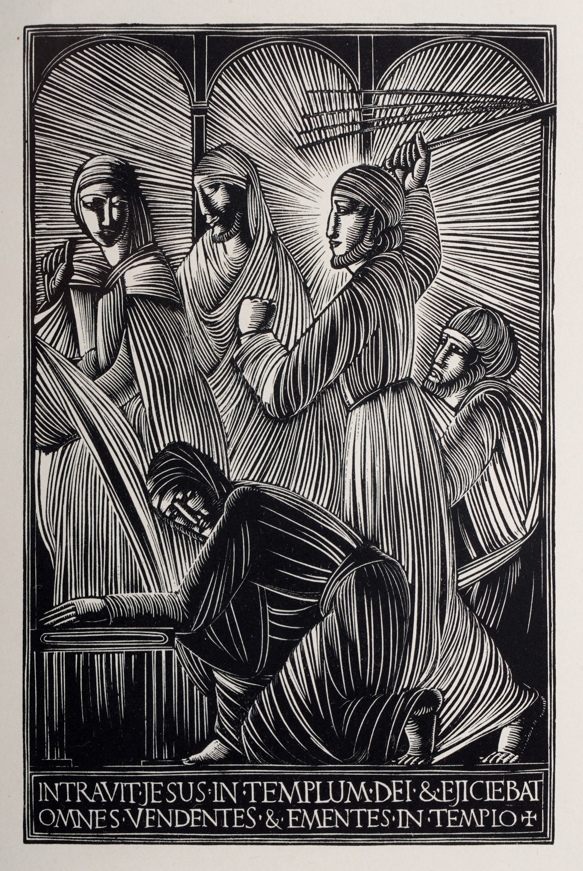 Eric Gill | Christ and the Money-Changers | MutualArt
