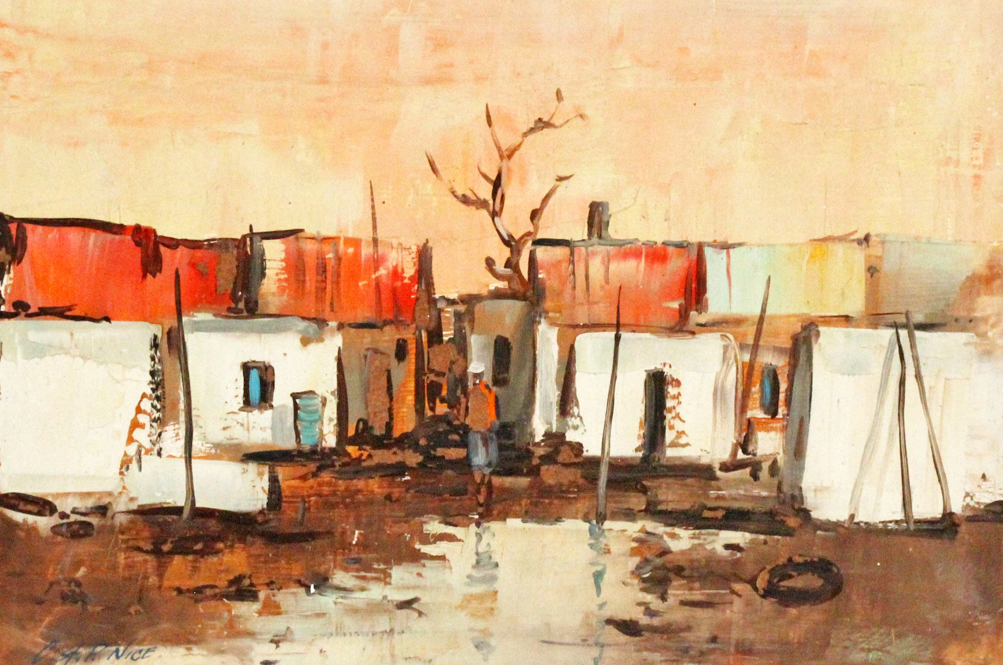 Christiaan Nice | FIGURE IN A SHANTY TOWN (1970) | MutualArt