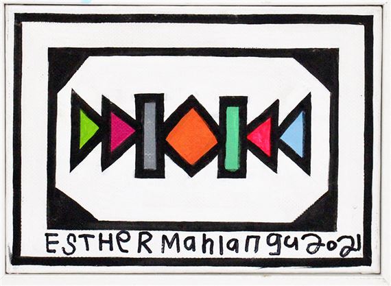 Esther Mahlangu | NDEBELE PATTERN (2021) | MutualArt