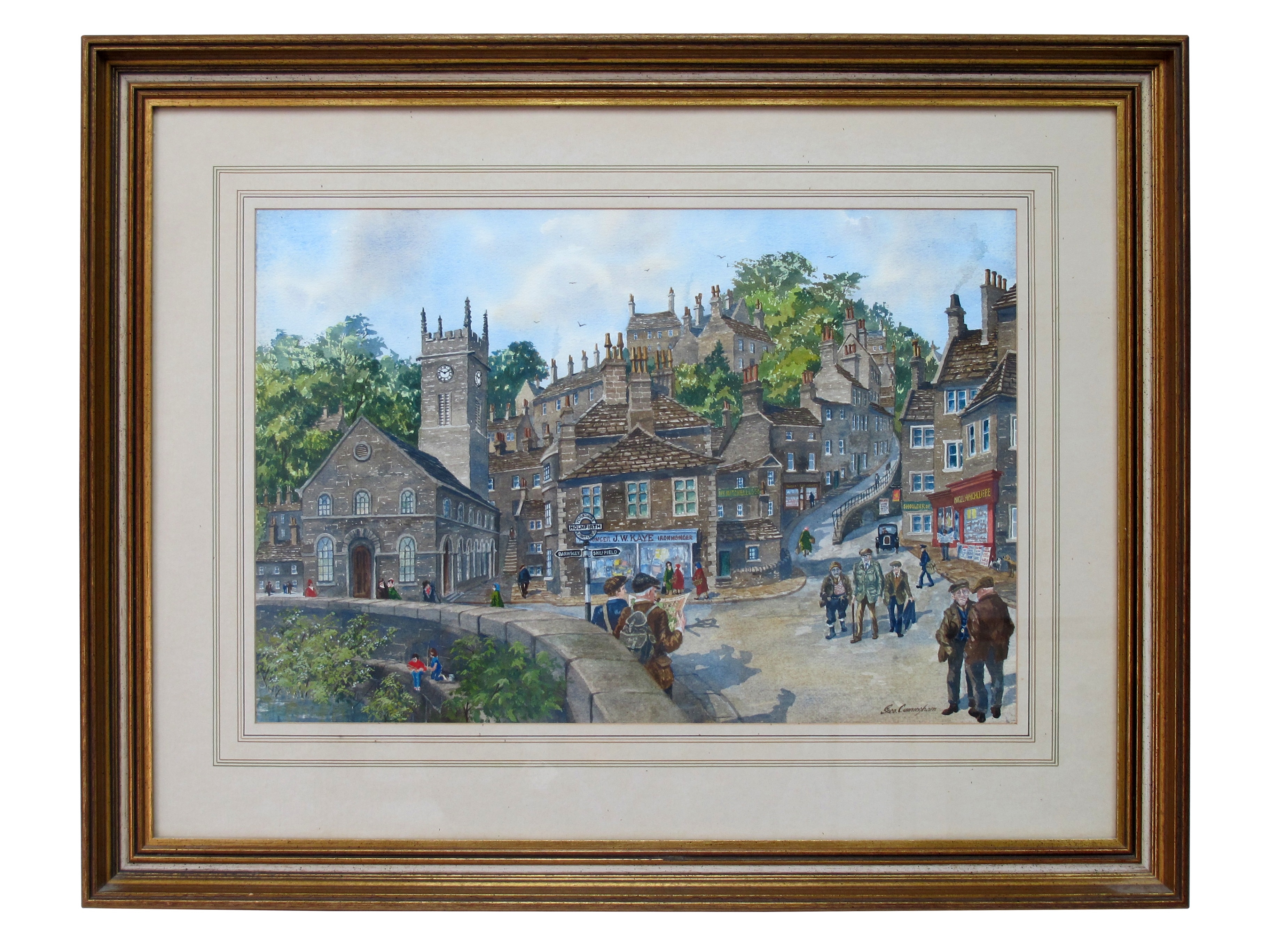 George Cunningham | View of Holmfirth featuring characters from 'Last ...