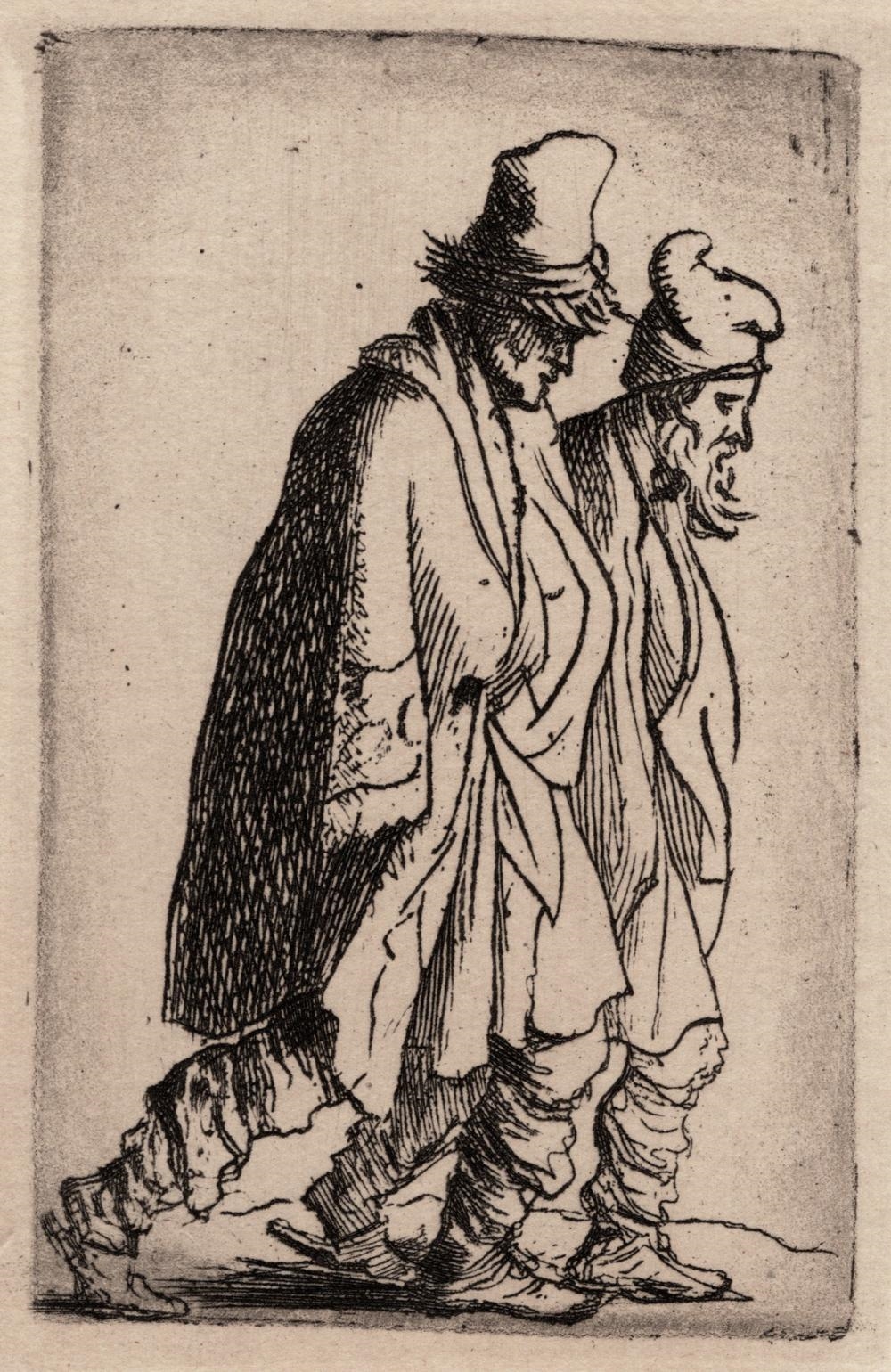 Rembrandt van Rijn | Two Beggars Tramping (1880) | MutualArt