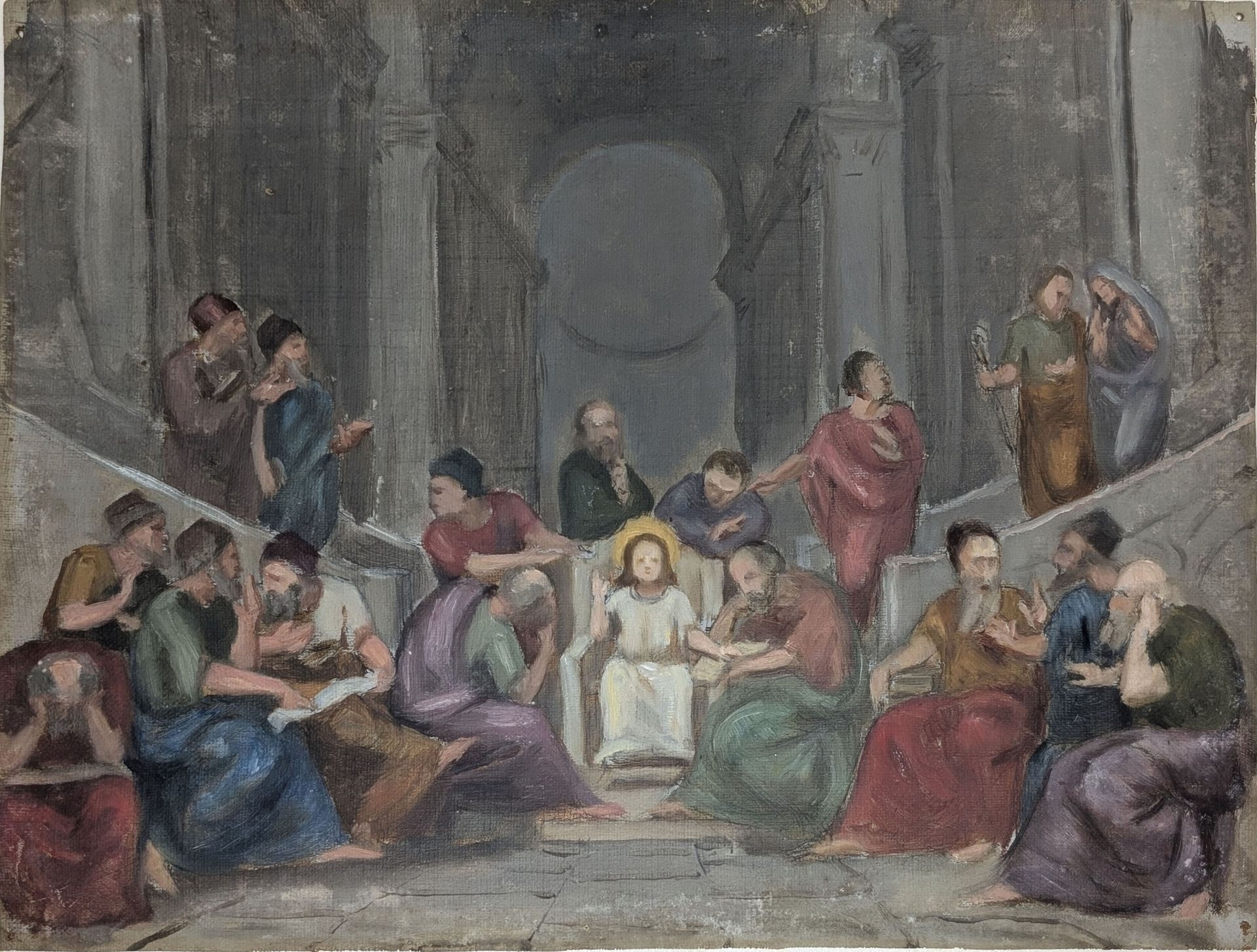 Adolphe Philippe Millot | Jesus in the temple among the doctors | MutualArt