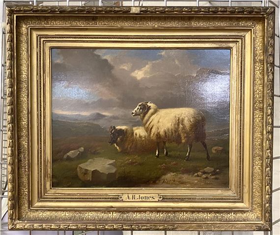 Daniel Adolphe Robert Jones | SHEEP IN MOUNTAIN PASTURE | MutualArt