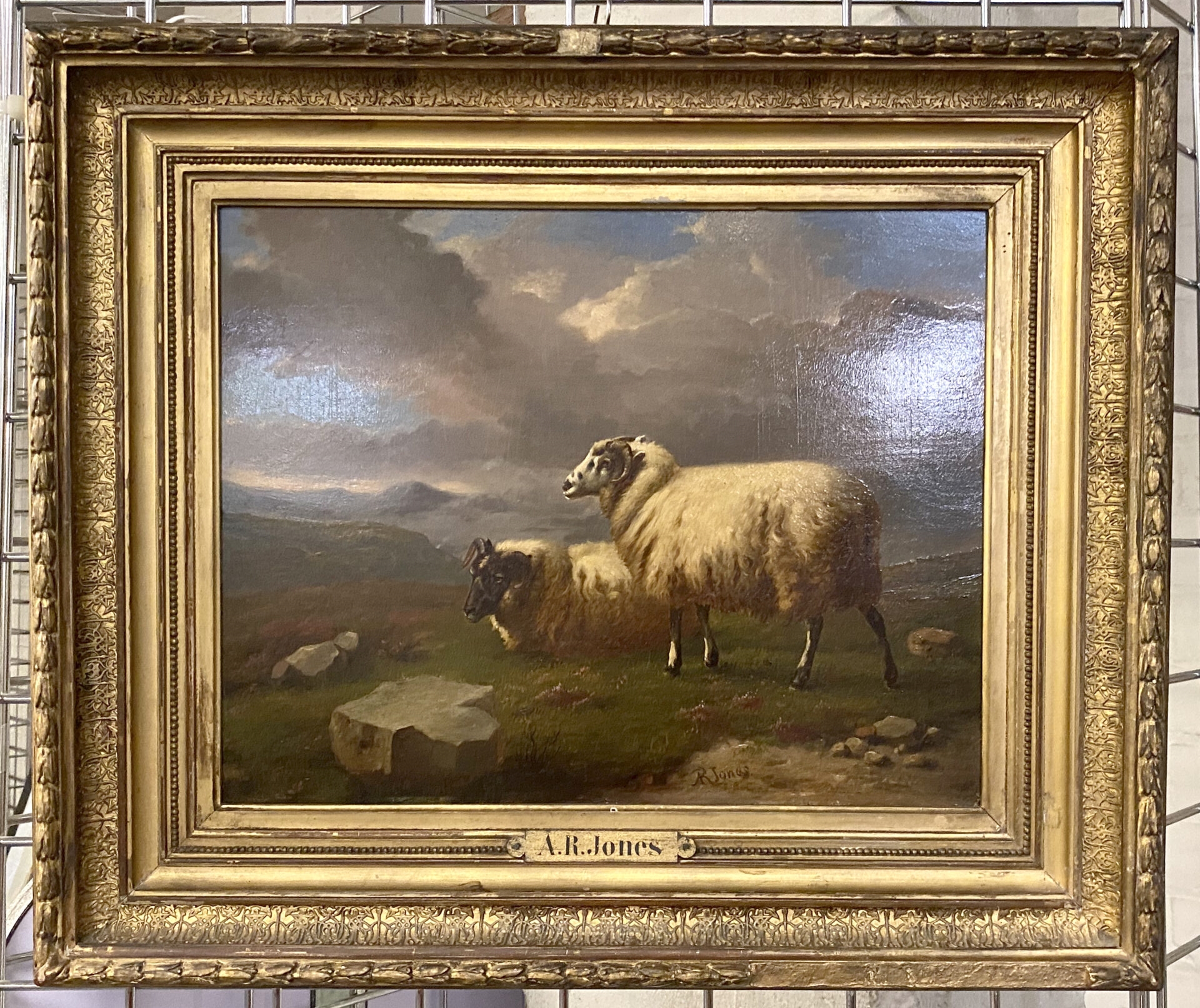 Daniel Adolphe Robert Jones | SHEEP IN MOUNTAIN PASTURE | MutualArt