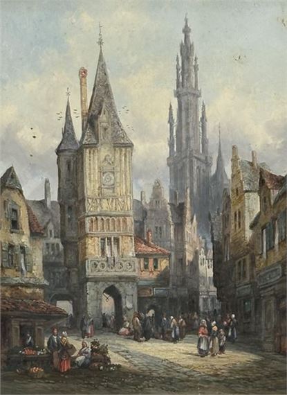 Henry Thomas Schafer | Animated view of Antwerp | MutualArt
