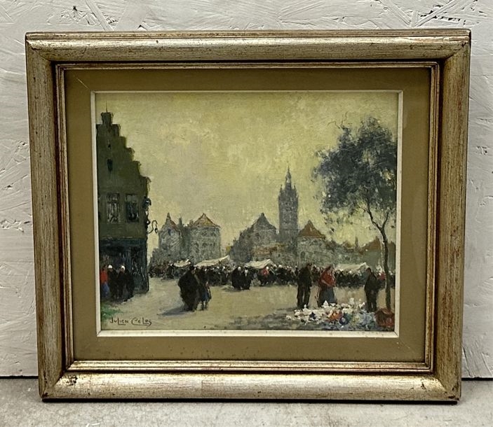 Julien Celos | Market day in Bruges | MutualArt