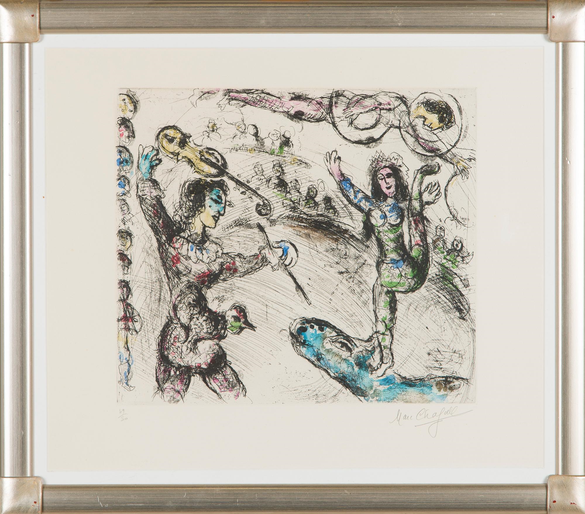 Marc Chagall | Acrobate et Violiniste | MutualArt