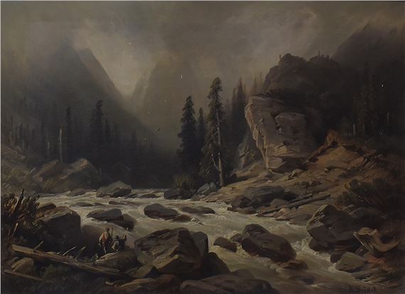 August Seidel | Unwetter im Hochgebirge (1820) | MutualArt