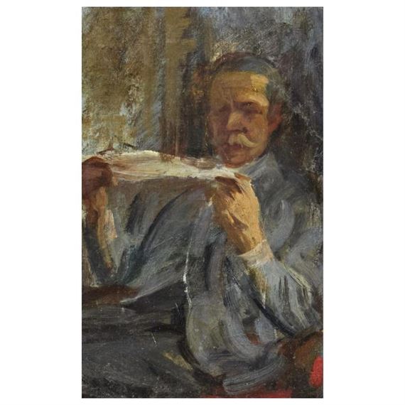 Alessandro Milesi | THE PAINTER FRA GIACOMO WHILE READING | MutualArt