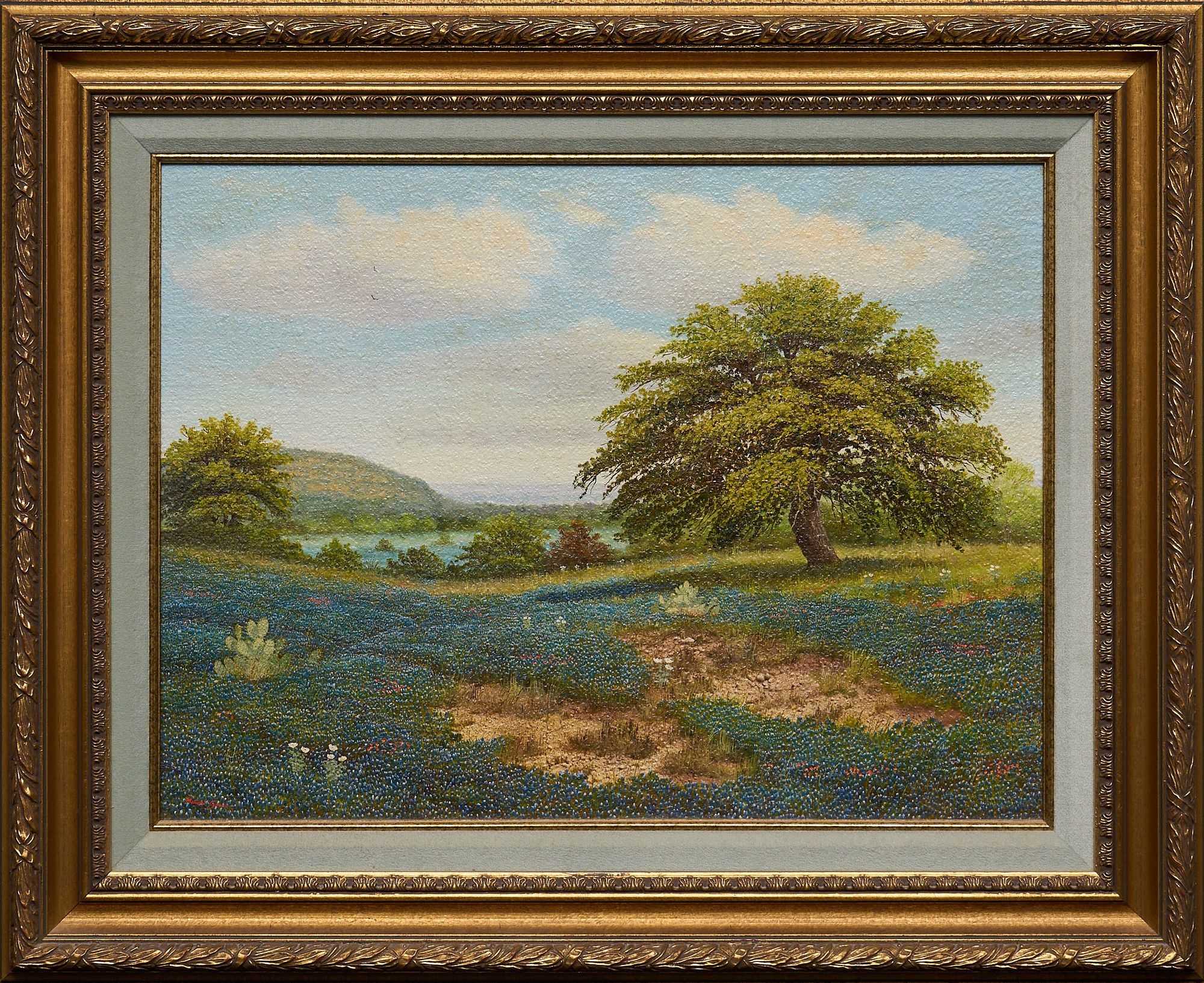 Manuel Garza | Bluebonnet Landscape (Early 1960s) | MutualArt