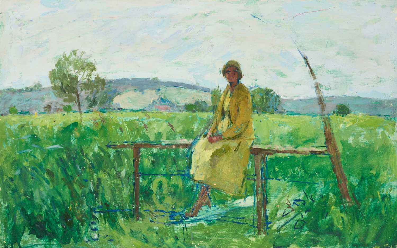 Margaret Green | STUDY OF A LADY IN NATURE | MutualArt