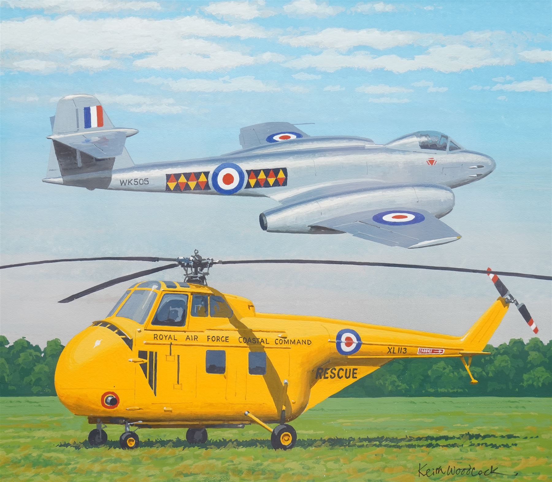 Keith Woodcock | Gloster Meteor and Westfield Whirlwind | MutualArt
