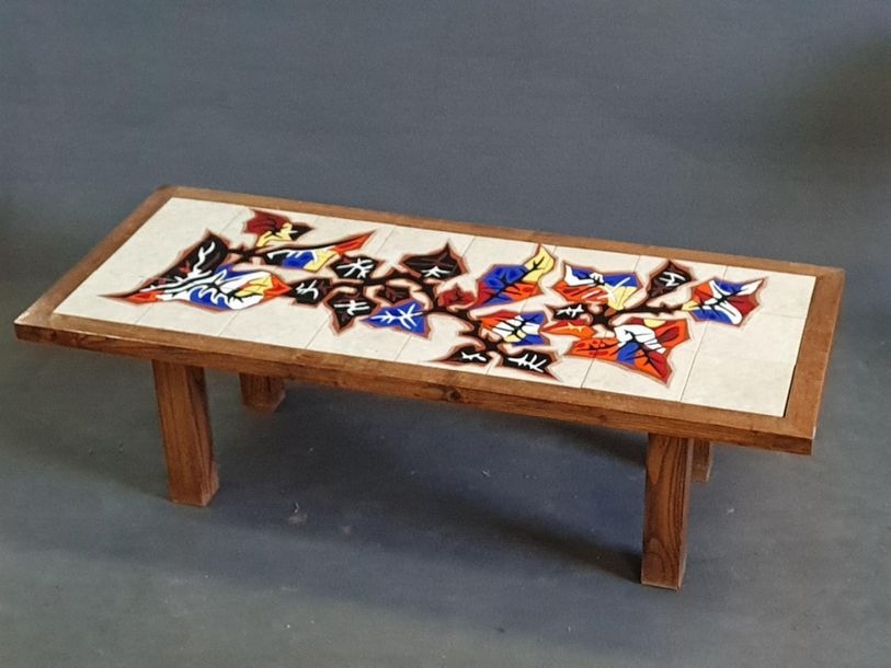 Jean Lurçat | Low table top in earthenware tiles | MutualArt