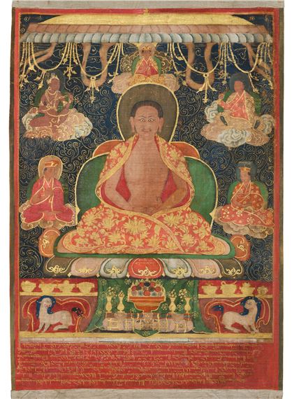 Tibetan School, 16th Century | A PORTRAIT THANGKA OF LAMA RINPOCHE ...