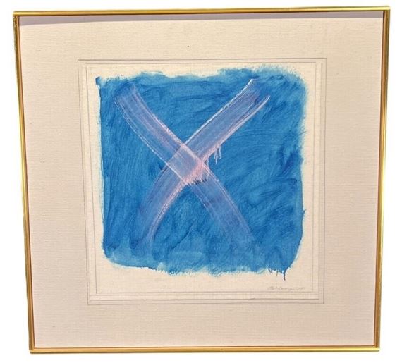 Ida Rittenberg Kohlmeyer | PINK X ON BLUE | MutualArt