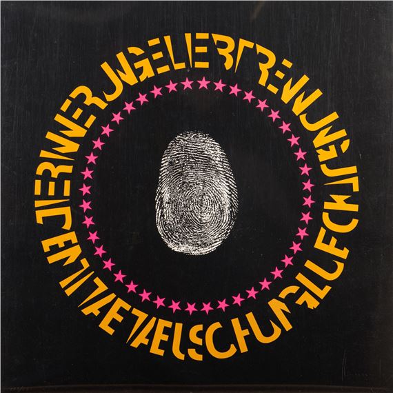 Kriwet Ferdinand | Graphic Fingerprint and Artist Plate No. 8 (1971 ...