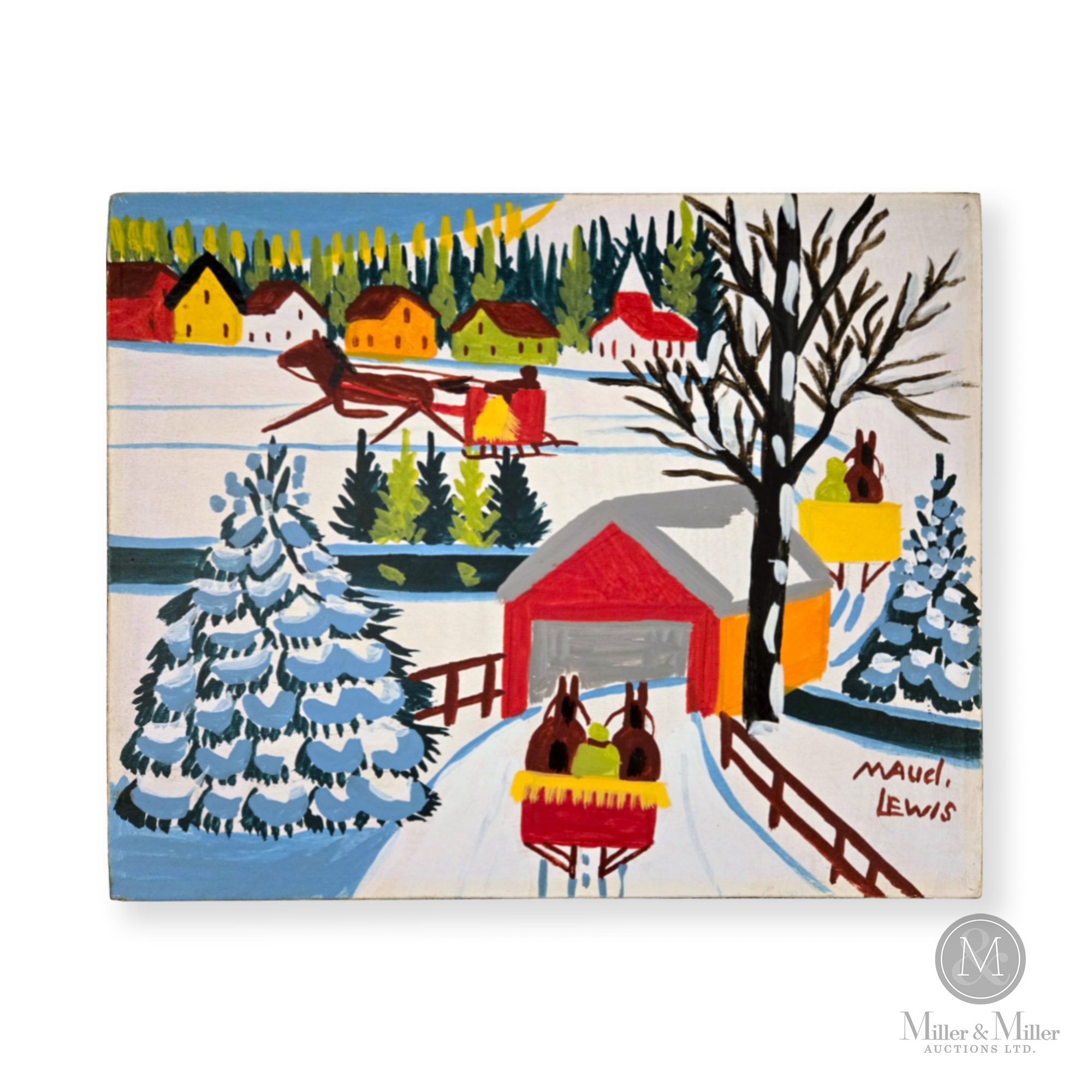 Maud Lewis | Covered Bridge in Winter | MutualArt