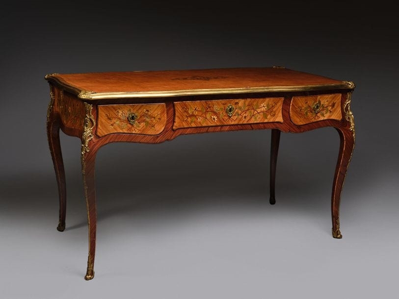 Jacques - Antoine Leclère | Elegant flat desk in rosewood veneer and ...